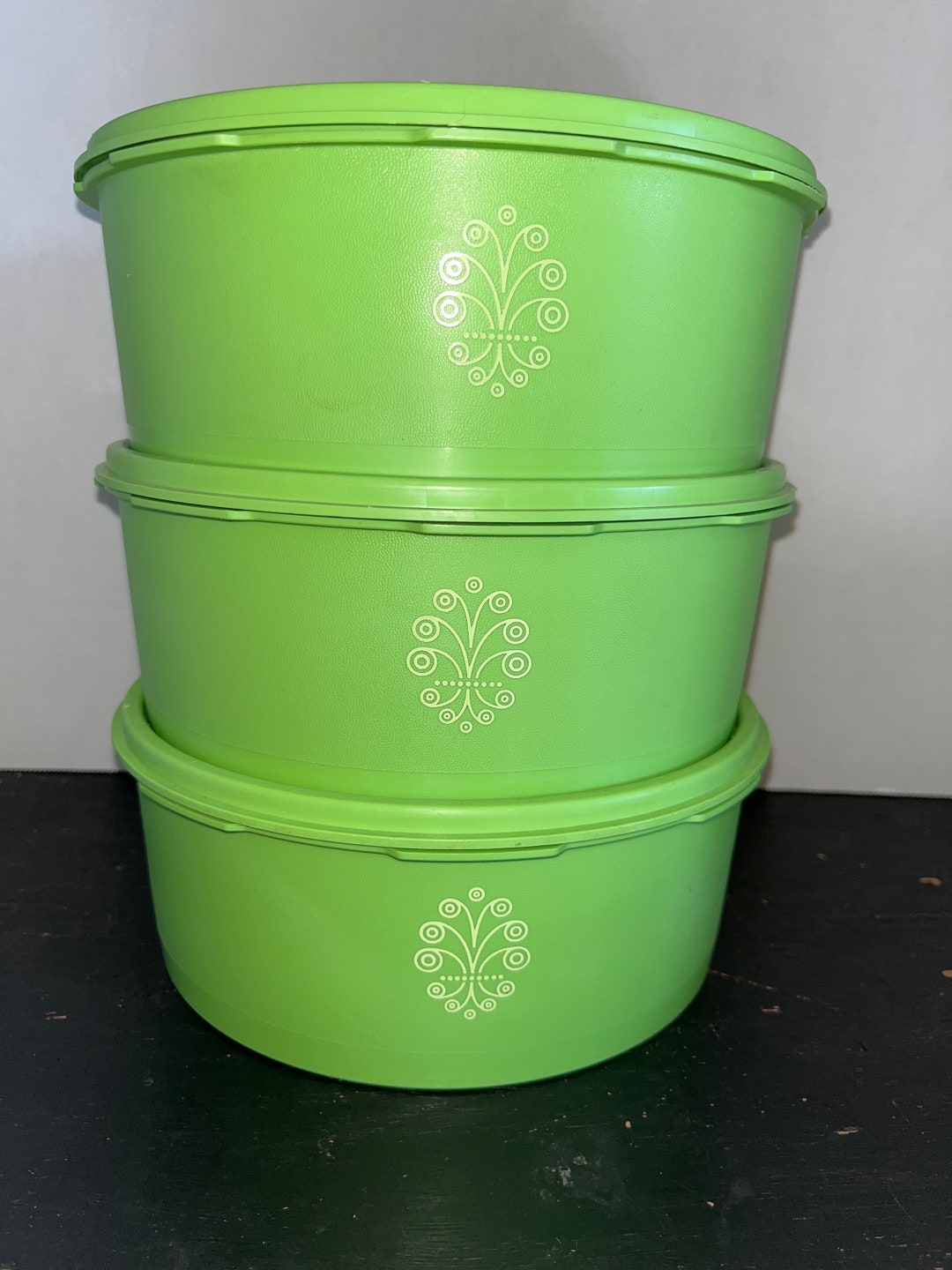 Vintage Tupperware # 1204 |set of 3 | Servalier | Stacking Kitchen ...