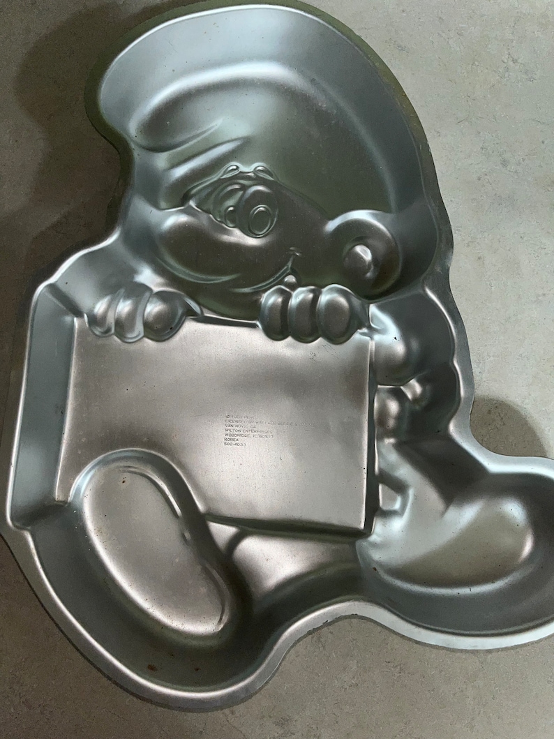 Vintage 1983 Wilton the SMURFS Cartoon Party CAKE PAN Mold 502-4033 ...