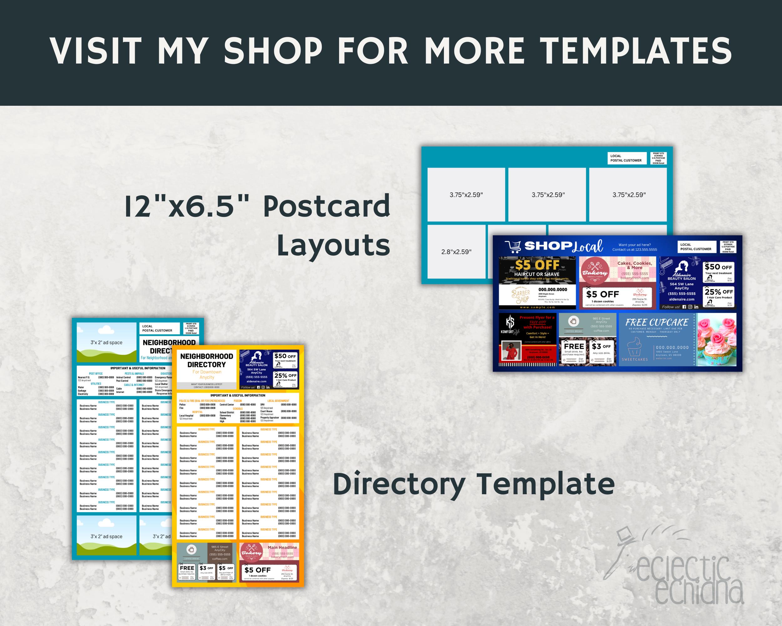 EDDM 12x9 Postcard and Ads BUNDLE Canva Templates | Small Business ...