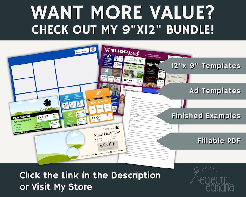 Canva Ad Template (small), EDDM Direct Mail Coupon Template, Ad Designs ...
