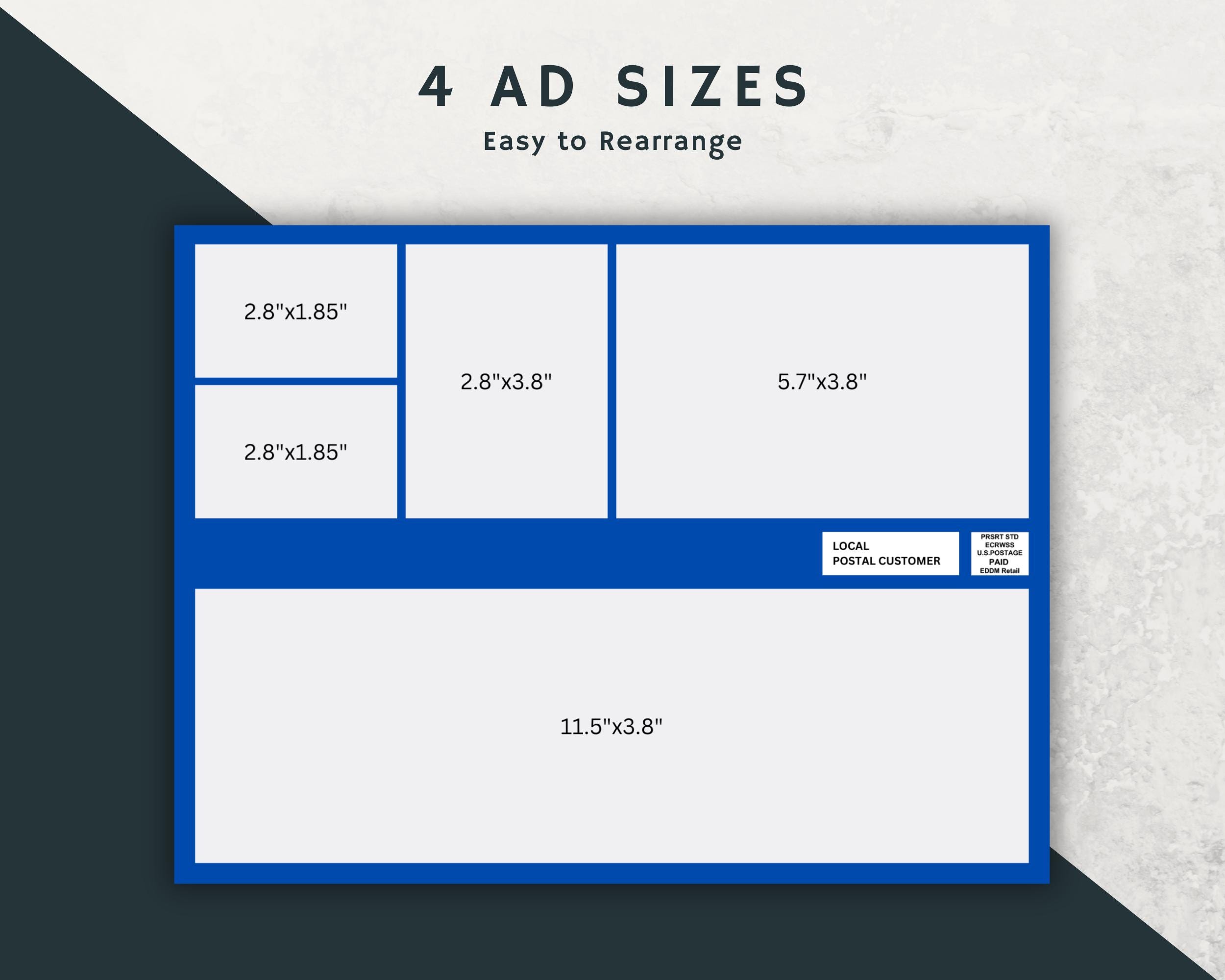 EDDM 12x9 Postcard Canva Template | Usps-compliant Design | 8 Layouts ...