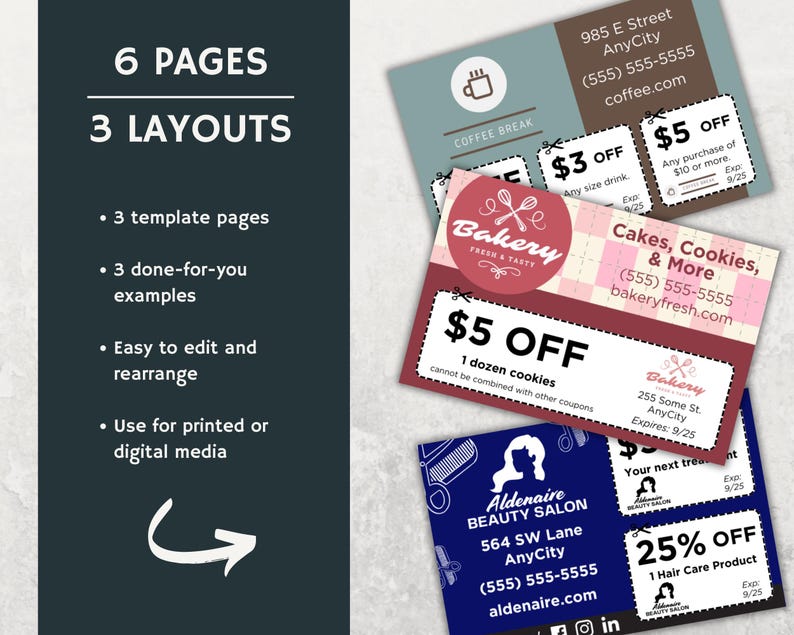 Canva Ad Template (small), EDDM Direct Mail Coupon Template, Ad Designs ...