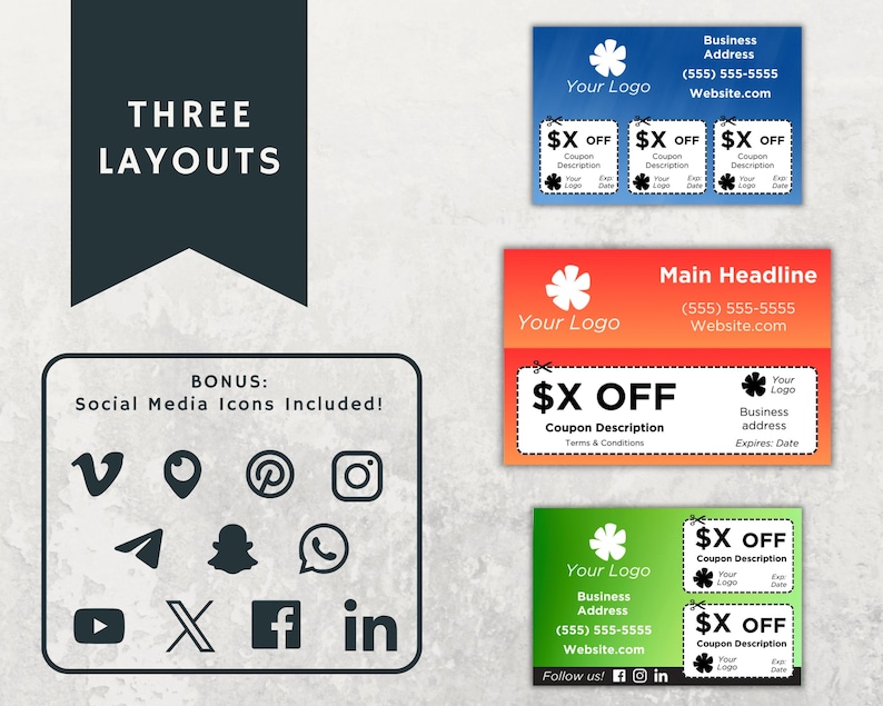 Canva Ad Template (small), EDDM Direct Mail Coupon Template, Ad Designs ...