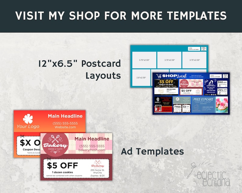 EDDM 12x9 Postcard Canva Template | Usps-compliant Design | 8 Layouts ...