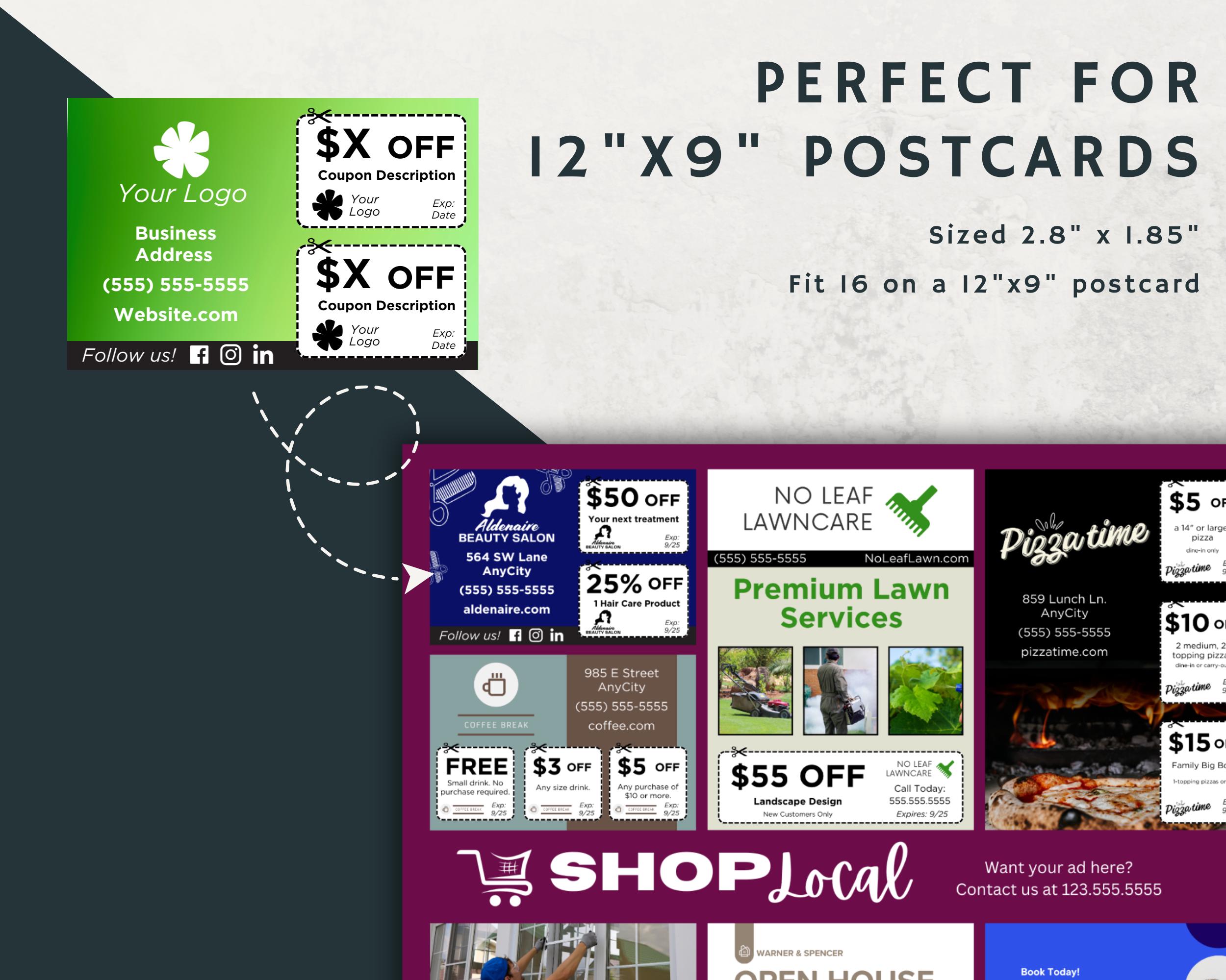 Canva Ad Template (small), EDDM Direct Mail Coupon Template, Ad Designs ...