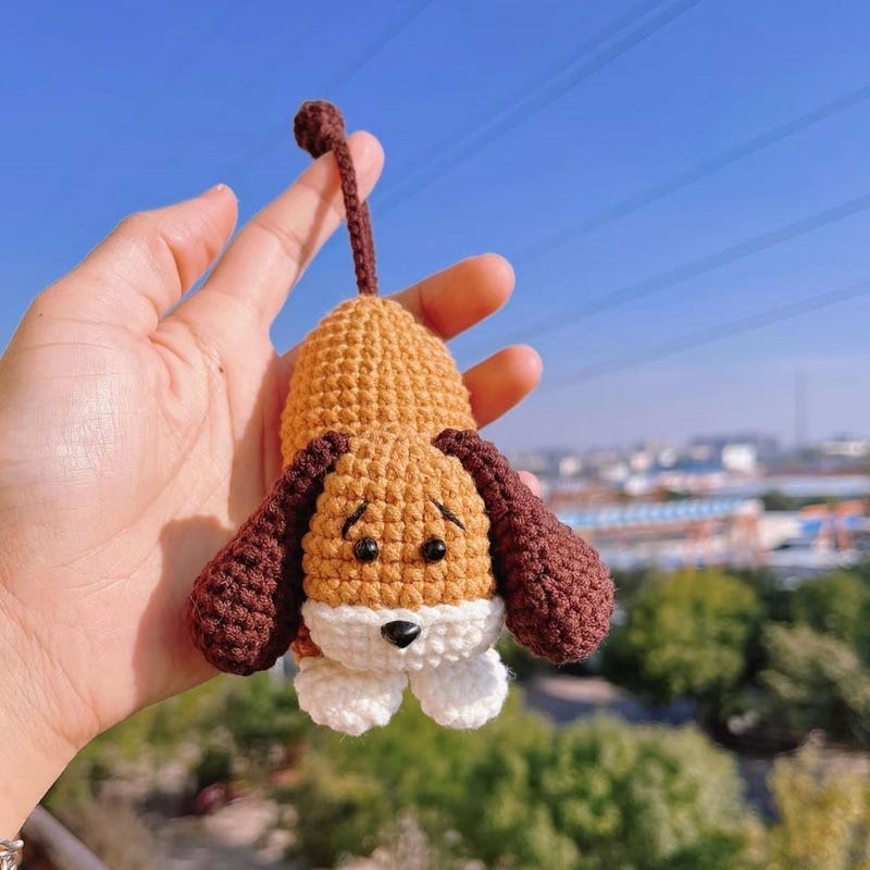 Crochet Key Holder Dog - Etsy UK