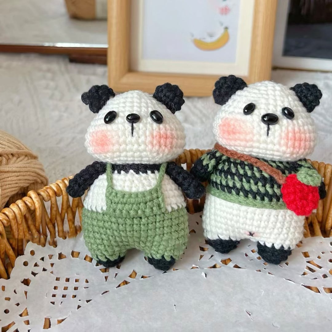 Crochet Cute Panda Keychain PDF Pattern, Crochet Panda Amigurumi PDF ...