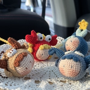 Bundle 12 Zodiac Sign Crochet Low Sew Pattern, Horoscopes Crochet ...