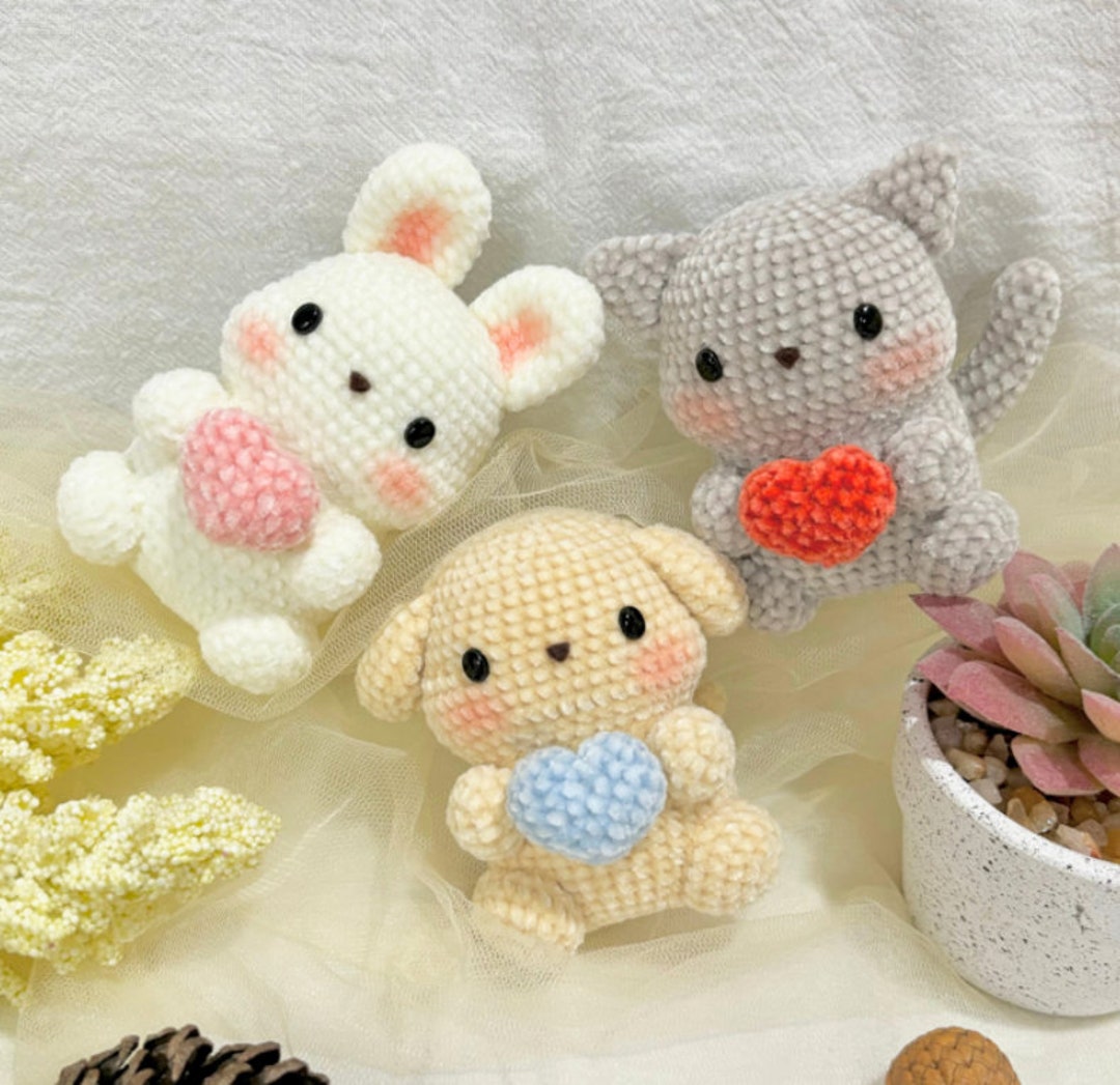 Puppy, Bunny, Kitten Crochet PDF Pattern, Crochet Amigurumi PDF Pattern ...