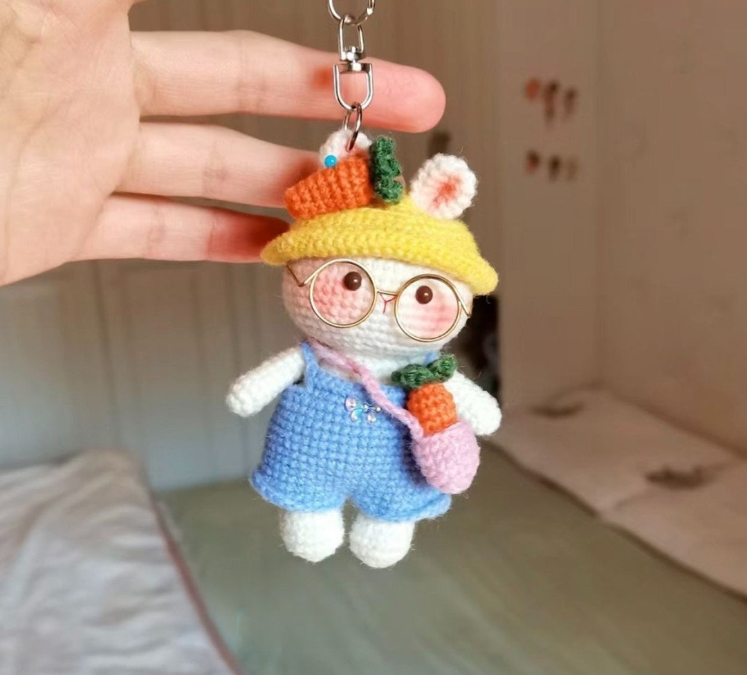Bunny Keychain Crochet PDF Pattern, Crochet Bunny Amigurumi PDF Pattern ...