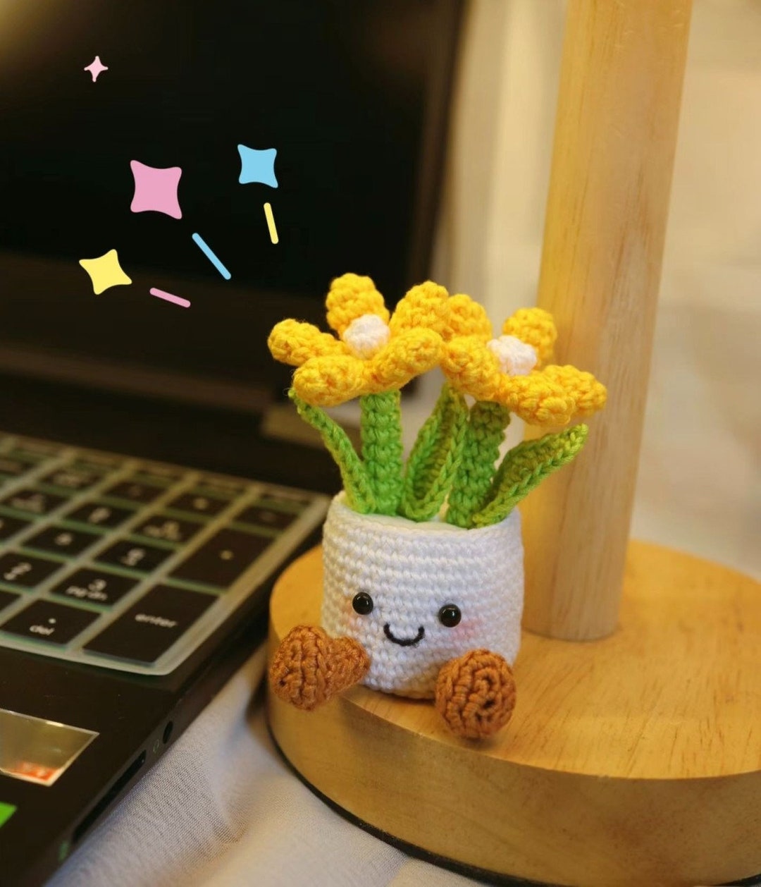 Jelly Cat Flower Pot PDF Pattern, Crochet Cute Flower Amigurumi ...