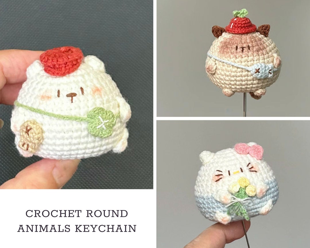 Mini Cute Keychain Crochet PDF Pattern, Crochet Cat Amigurumi PDF ...