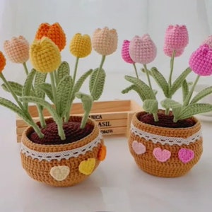 Tulip Pot Crochet PDF Pattern, Crochet Tulip Pot Amigurumi PDF Pattern ...