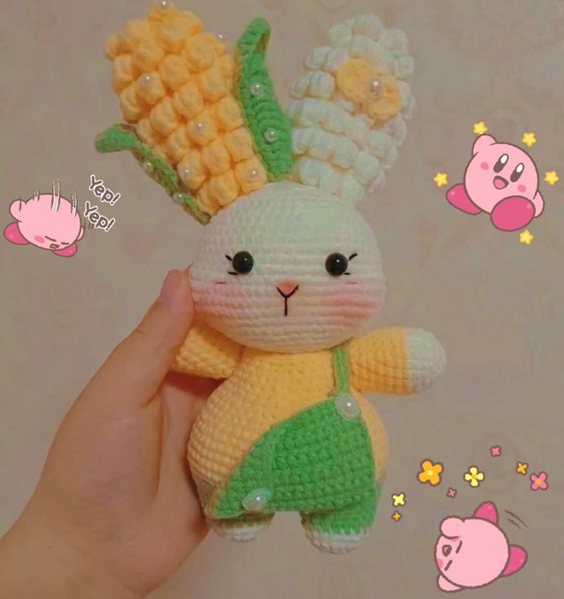 Crochet Corn Bunny PDF Pattern, No-sew Crochet Pattern, Bunny Amigurumi ...