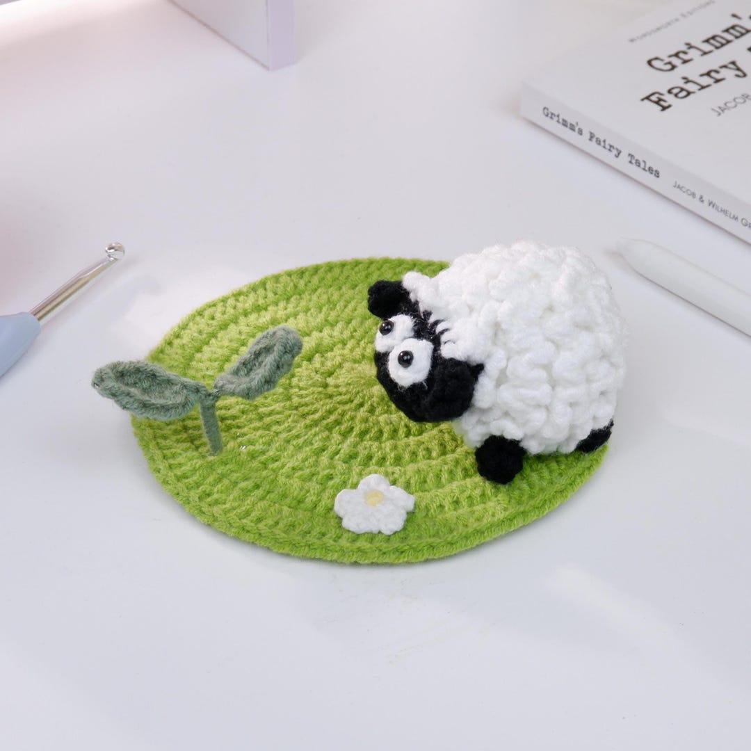 Little Sheep Coaster Crochet PDF Pattern, Crochet Cute Lamb Coaster ...