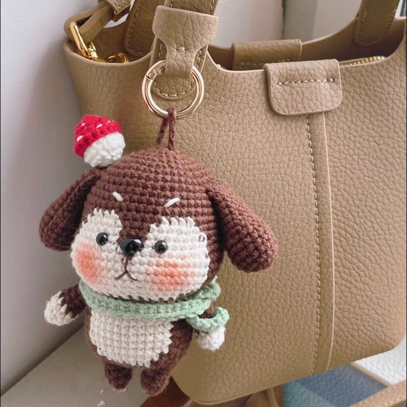 Crochet Cute Dog Keychain PDF Pattern, Crochet Puppy Amigurumi PDF ...