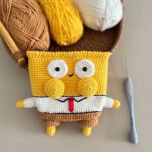 Crochet Cartoon Sponge Bag PDF Pattern, Cute Sling Bag Pattern, No Sew ...