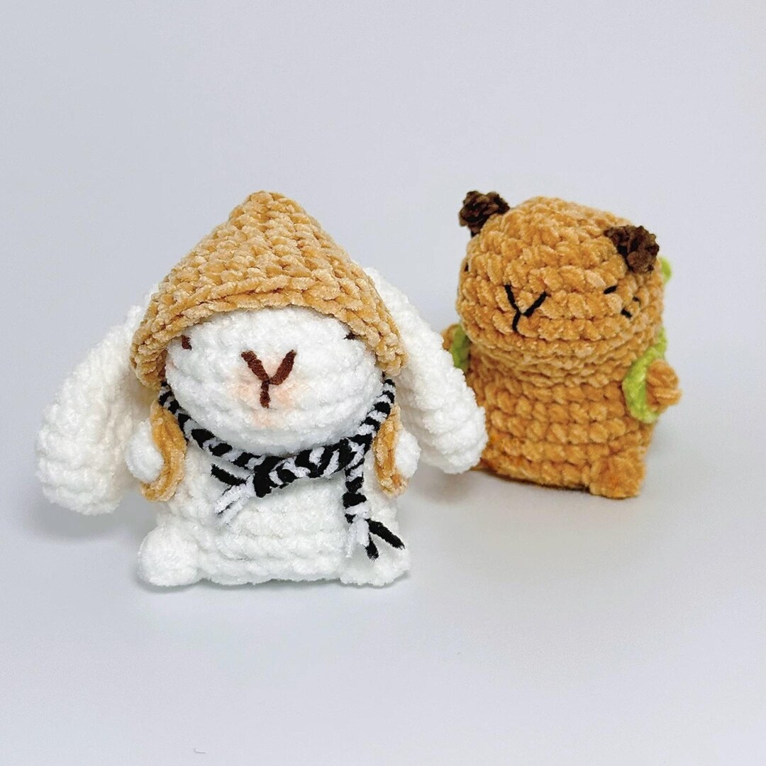 Crochet Capybara & Bunny Duo PDF Pattern, Crochet Capybara Amigurumi ...