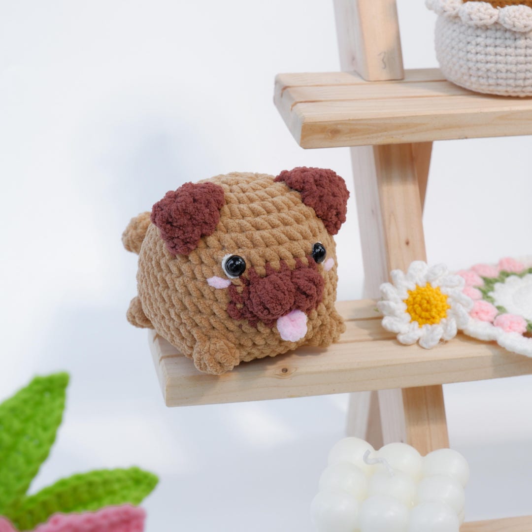 Pug Dog Crochet PDF Pattern, No Sew Crochet Pug Puppy Amigurumi, Easy ...