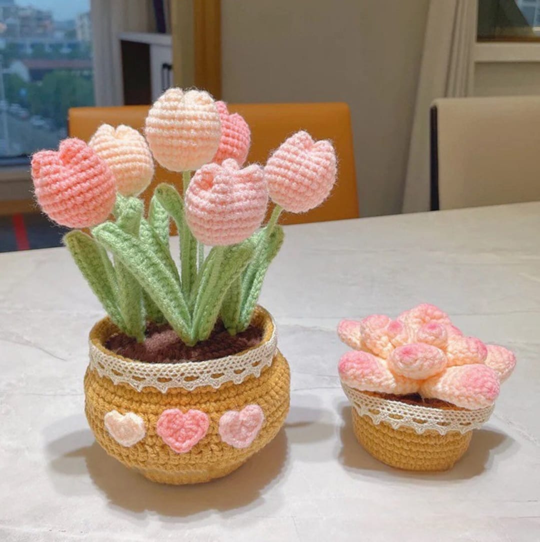 Tulip Pot Crochet PDF Pattern, Crochet Tulip Pot Amigurumi PDF Pattern ...