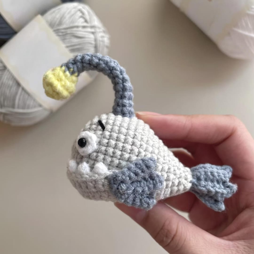 Anglerfish Crochet PDF Pattern, Crochet Deep Sea Fish Amigurumi English ...