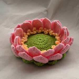 Lotus Coaster Crochet PDF Pattern, No-sew Crochet Pattern, Lotus Flower ...