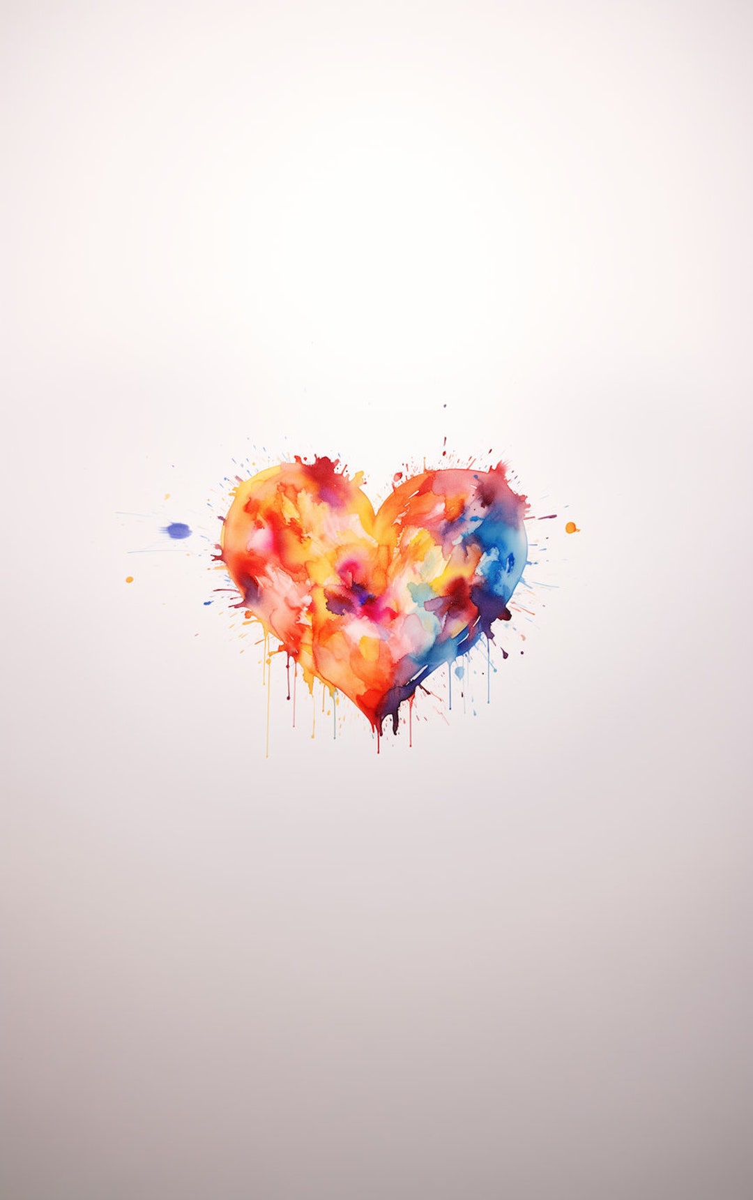 Multi-color Heart HQ Download - Home Decor Wall Decor Wall Art Rental ...