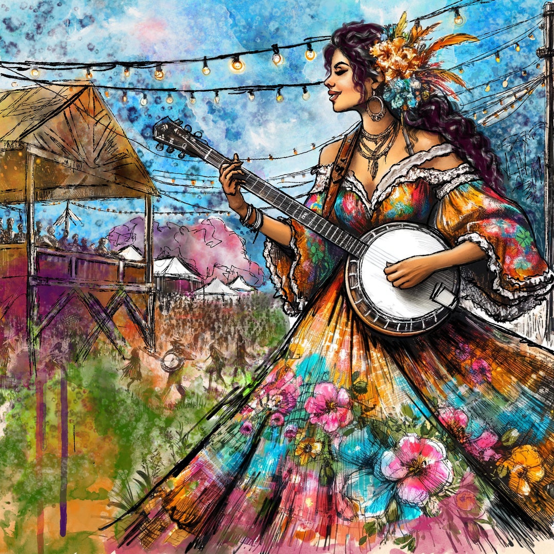 Banjo Bliss- Art Print - Etsy