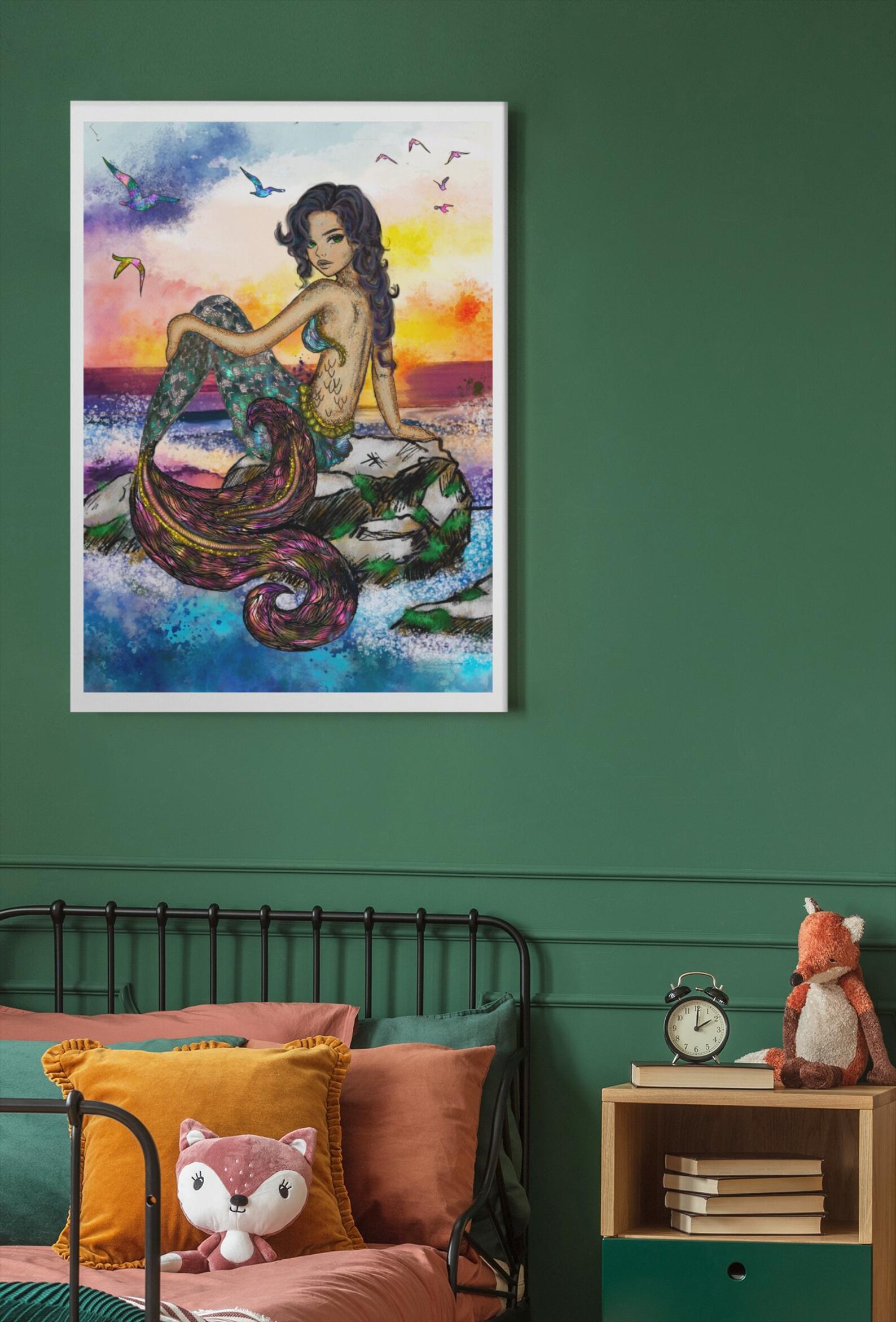 Sunset Siren- Art Print - Etsy
