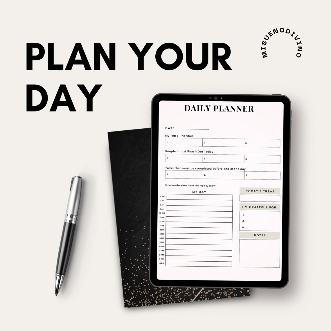 Etsy Digital Planner | Undated | Daily Task Tracker - Etsy