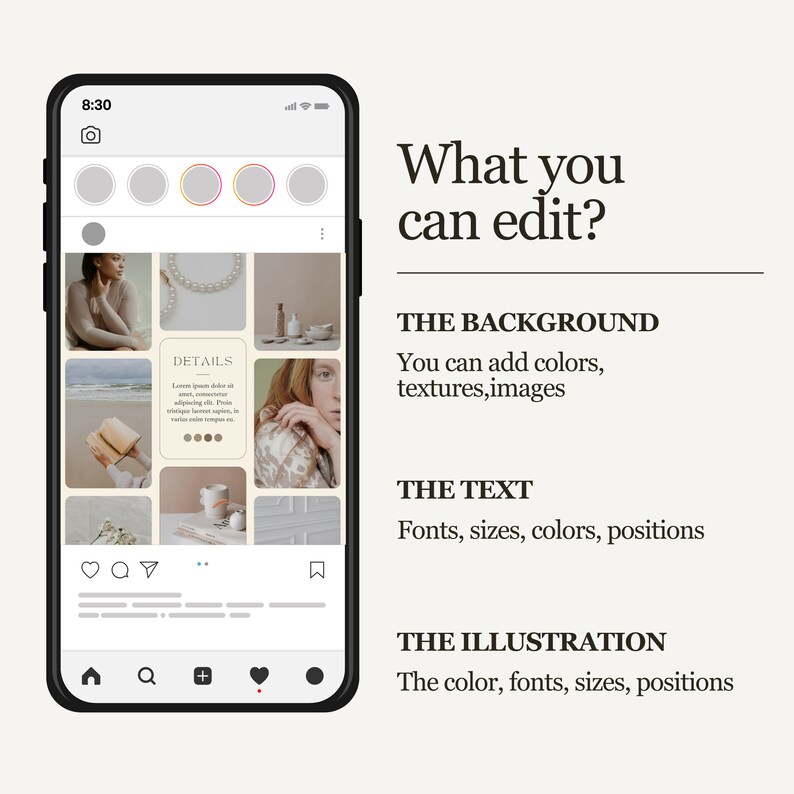 55 Editable Instagram Template Social Media Manager Posts - Etsy