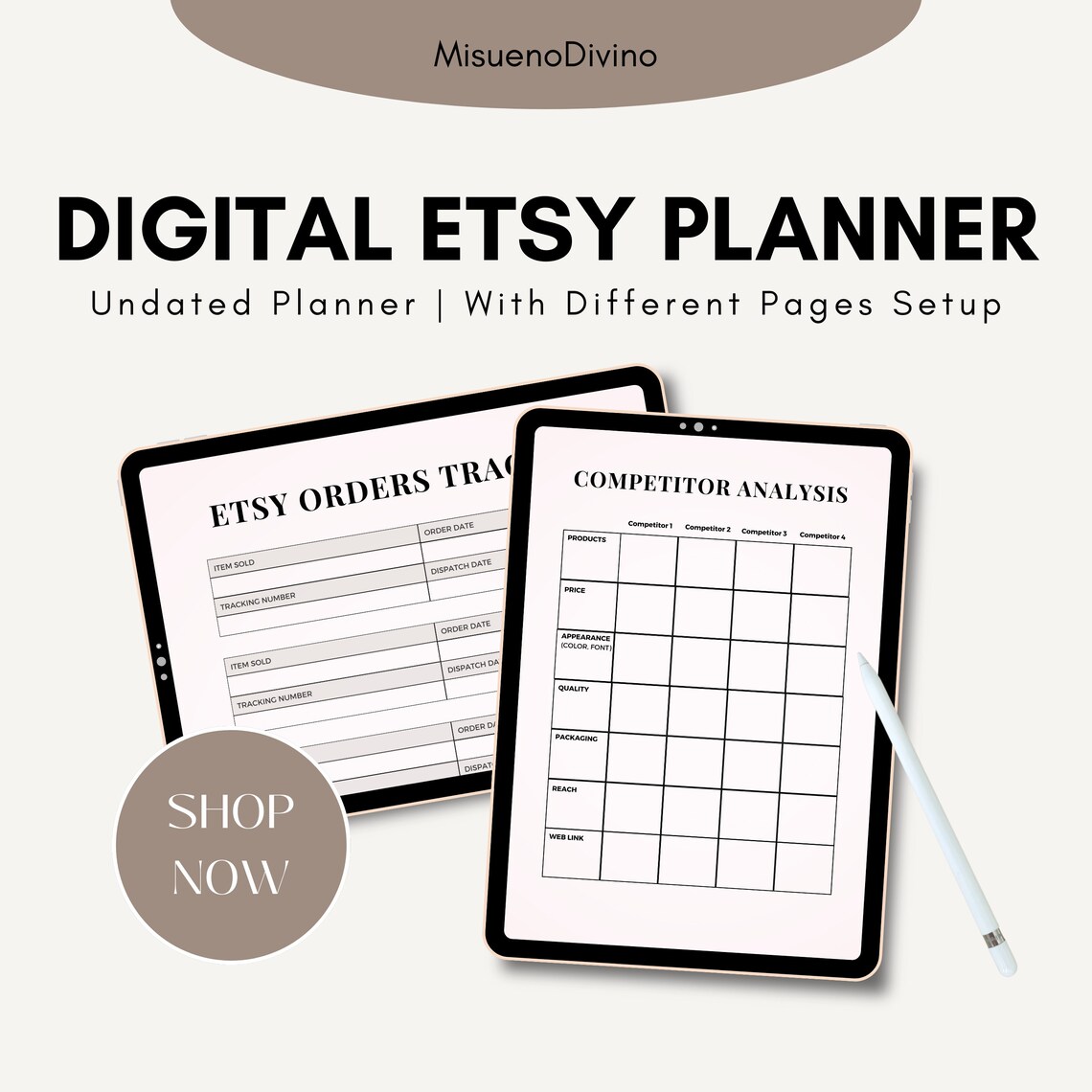 Etsy Digital Planner | Undated | Daily Task Tracker - Etsy