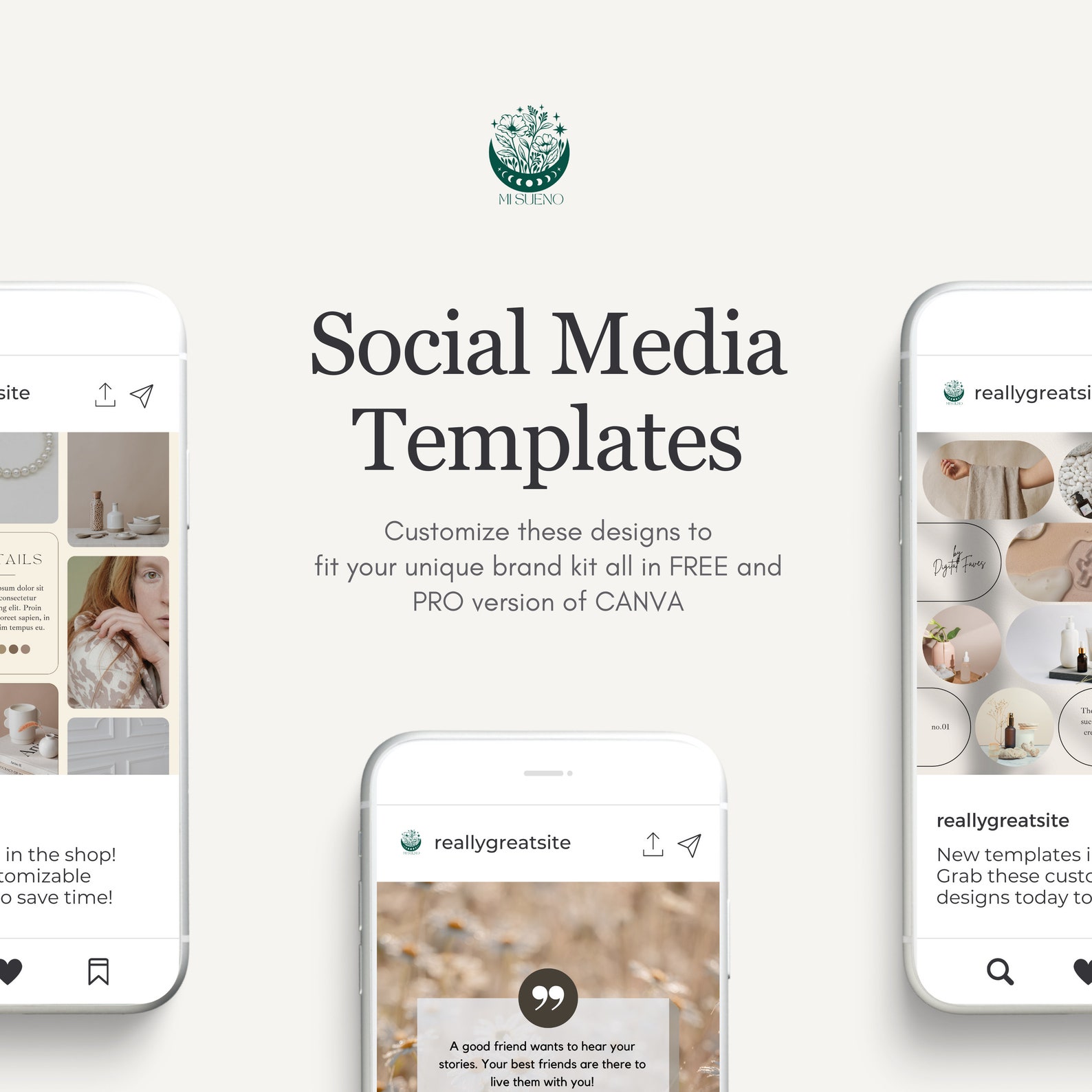 55 Editable Instagram Template Social Media Manager Posts - Etsy