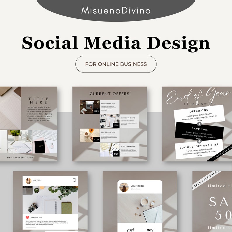 55 Editable Instagram Template Social Media Manager Posts - Etsy