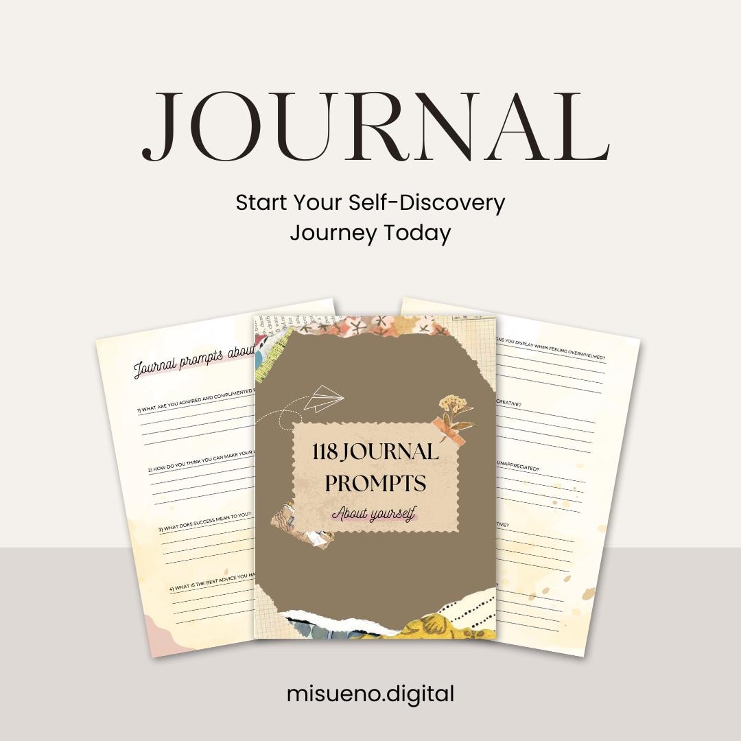 118 Journal Prompts About Yourself | Self Discovery Writing Printable ...