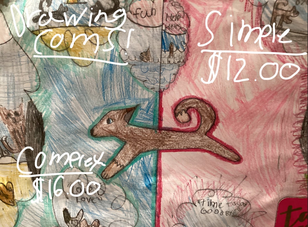 Custom Drawings! Complex and Simple - Etsy