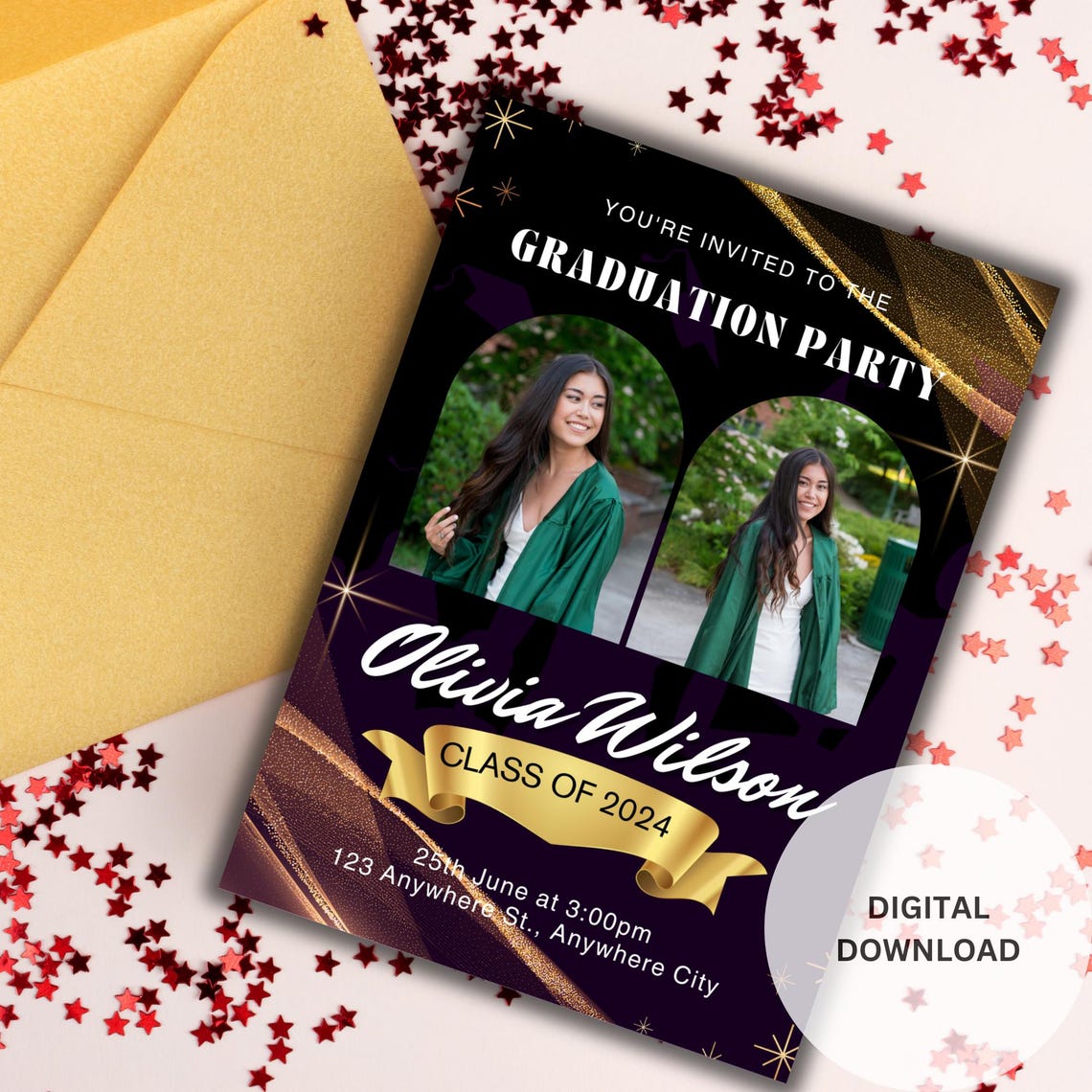 Customizable Graduation Card, Graduation Card 2024, Class of 2024 ...