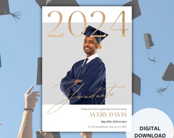 Customizable Graduation Card, Graduation Card 2024, Class of 2024 ...