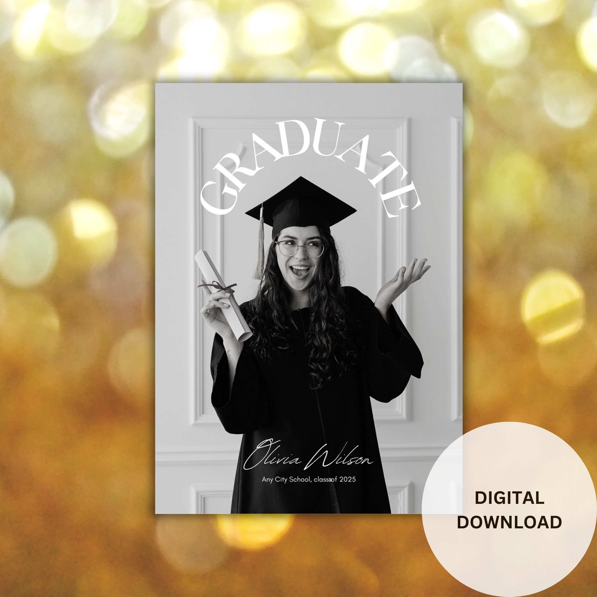 Customizable Graduation Card, Graduation Card 2024, Class of 2024 ...