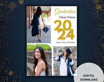 Customizable Graduation Card, Graduation Card 2024, Class of 2024 ...