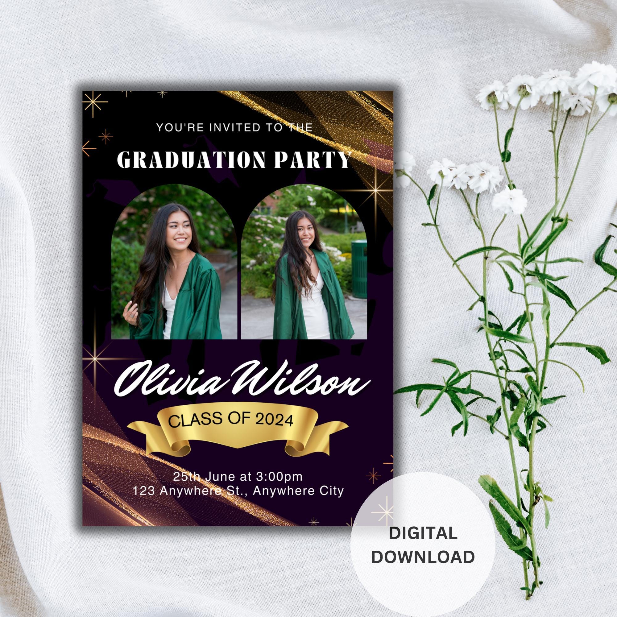 Customizable Graduation Card, Graduation Card 2024, Class of 2024 ...