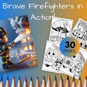 30 Printable Firefighter Coloring Pages for Kids – Grayscale Fire ...