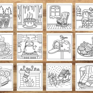Bold and Easy Coloring Book, Cozy Cold Winter Coloring, Christmas ...