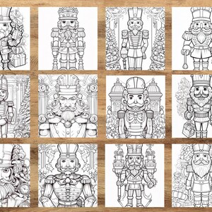 50 Christmas Nutcracker Coloring Book, Printable Xmas Holiday Coloring ...
