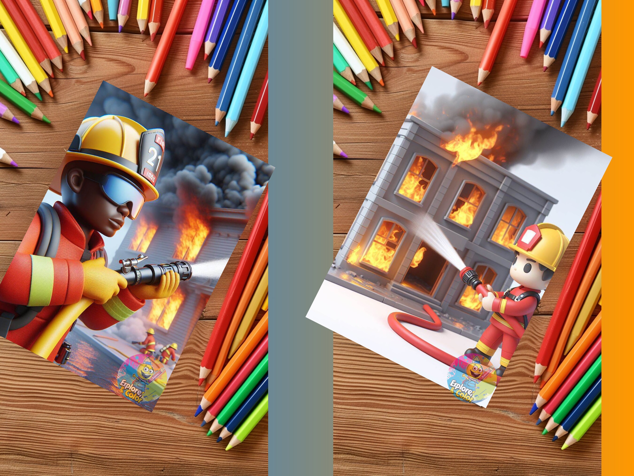 30 Printable Firefighter Coloring Pages for Kids – Grayscale Fire ...