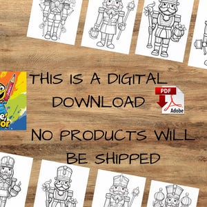 50 Christmas Nutcracker Coloring Book, Printable Xmas Holiday Coloring ...