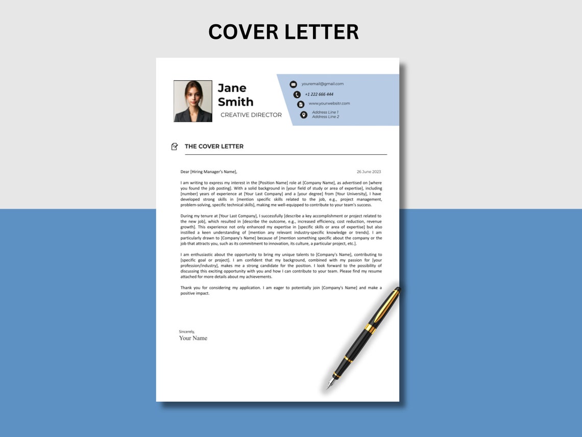 Professional Resume Template for Microsoft Word With Cover Letter ...