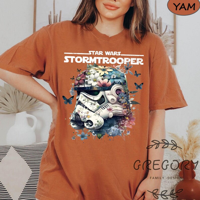 Star Wars Tropical Stormtrooper Floral Print Comfort Colors Shirt ...