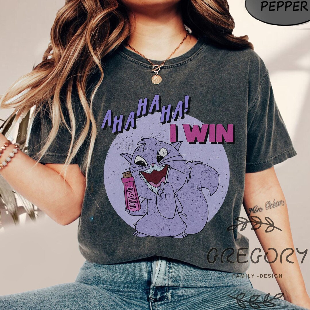 Disney Emperor's New Groove Yzma Cat Ahaha I Win Comfort Colors Shirt ...