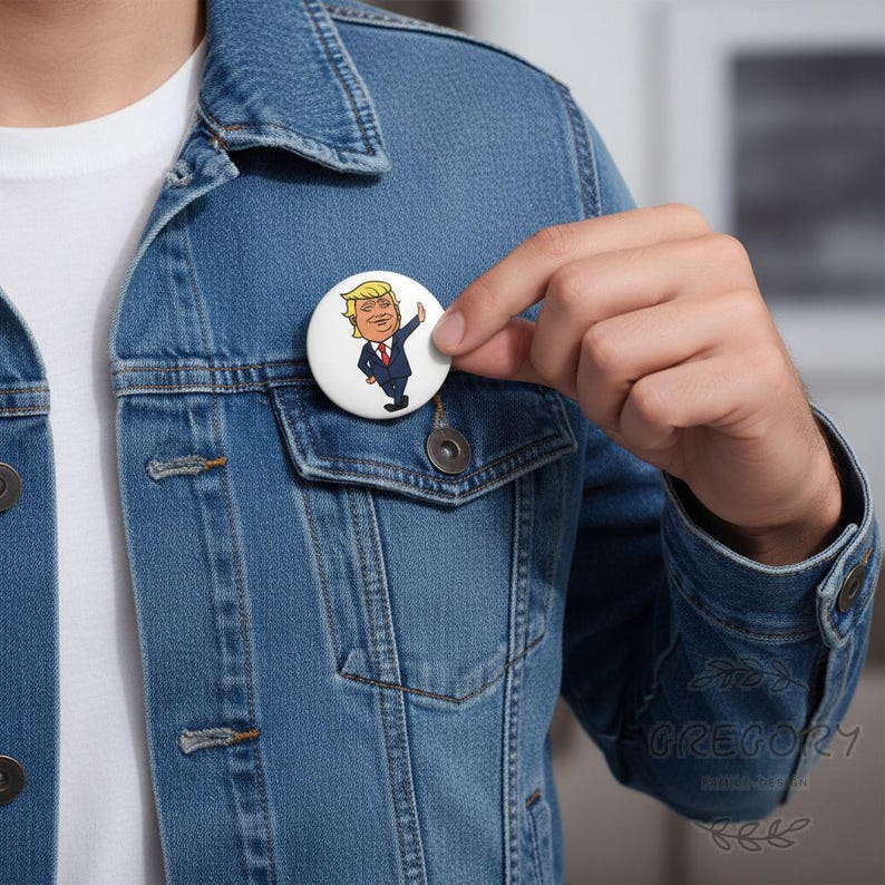 Happy Trump Pin Button, Trump 2026 Buttons, Trump Pins, Patriotic Pin ...